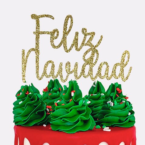 Feliz Navidad Topper – Edda's Cake Designs